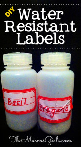 DIY Water Resistant Labels - TheMamasGirls